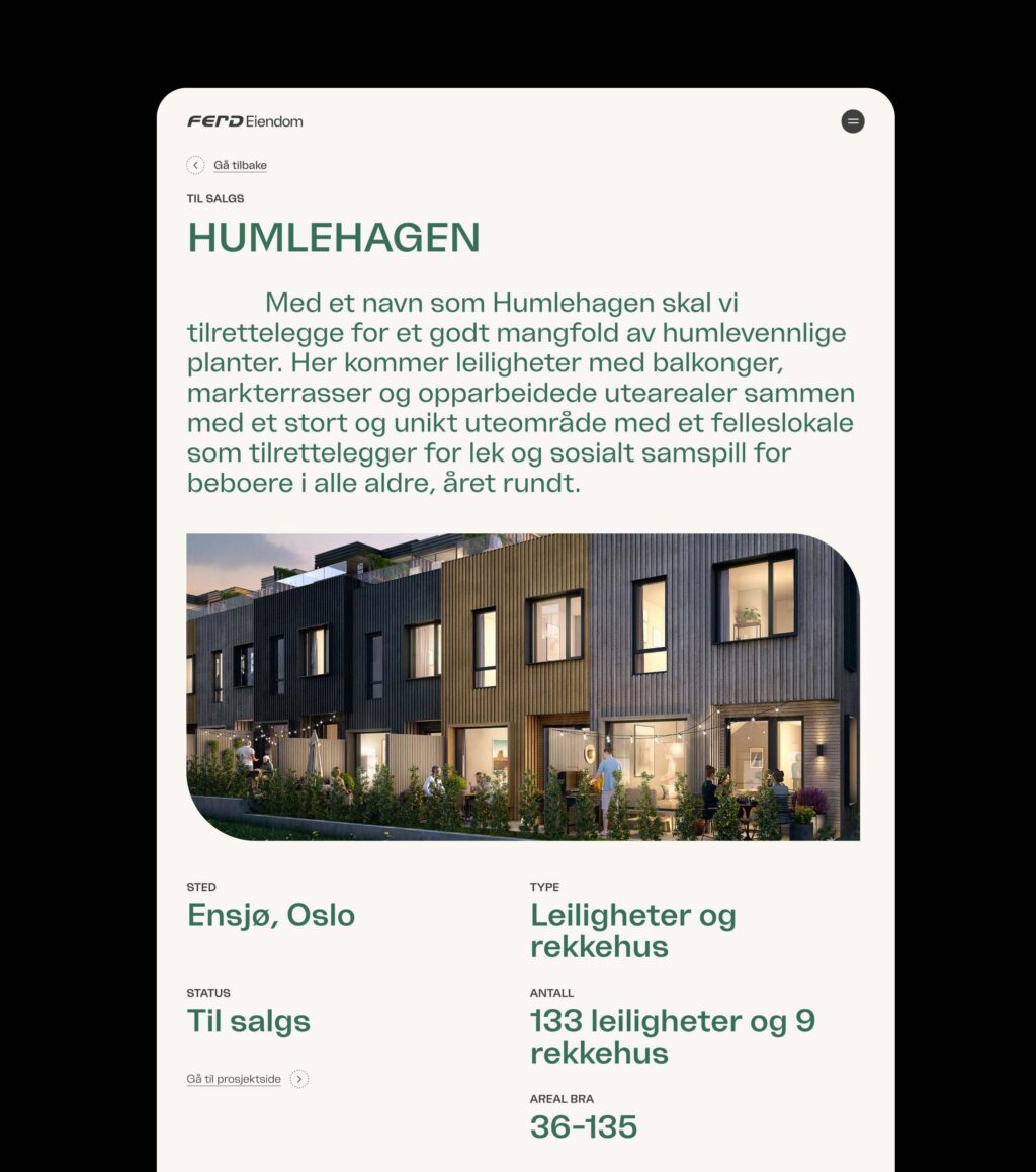 Case Studies & Work | Ferd Eiendom | Design Container